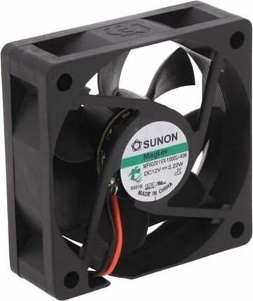 Вентилятор SUNON MF60201VX-1000U-A99 осевой 12В DC 60x60x20мм подшипник Vapo 43,1куб. м/ч 39дБА 1 шт
