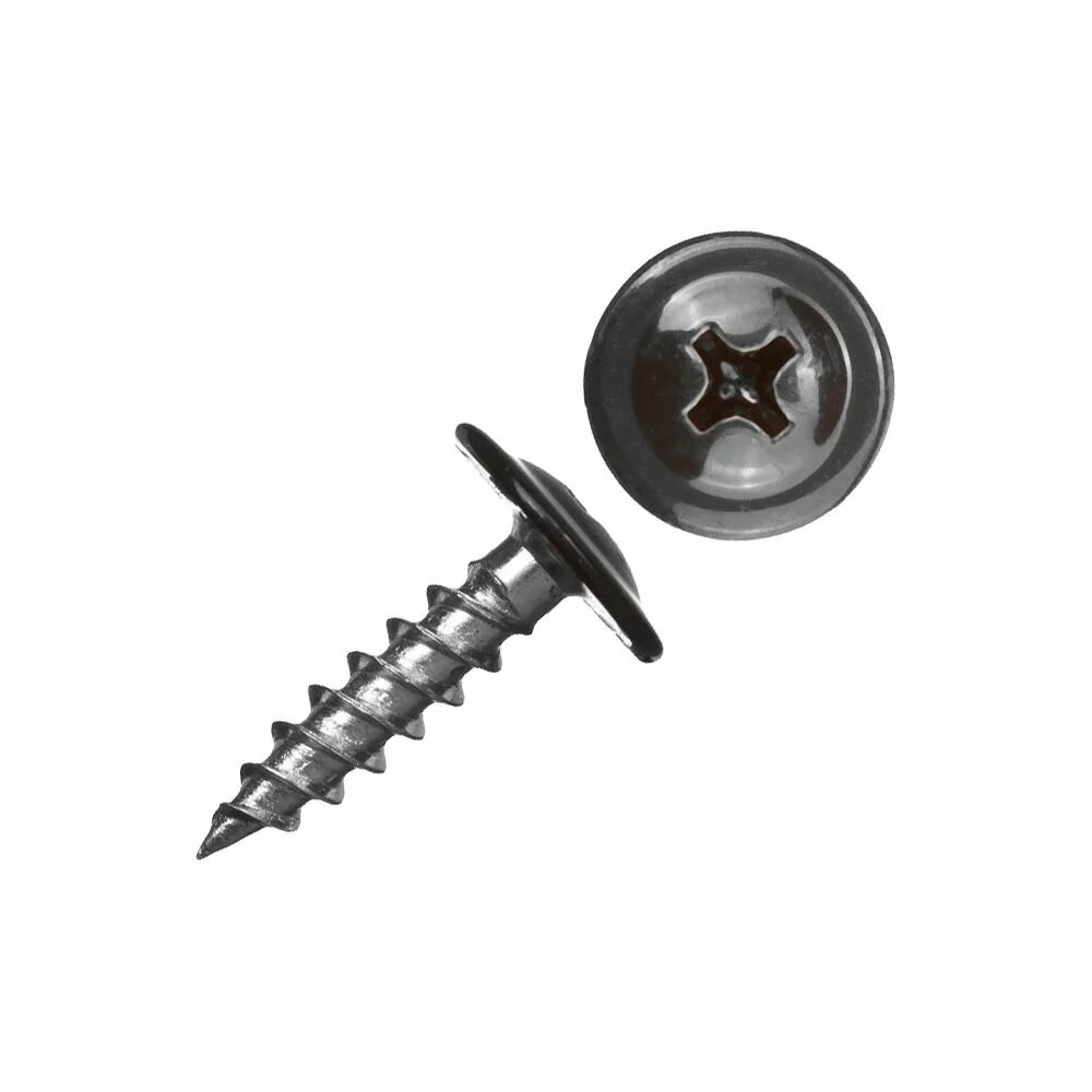 Саморез с ПШ, сверло цинк 4,2х13 RAL 7024, 100шт