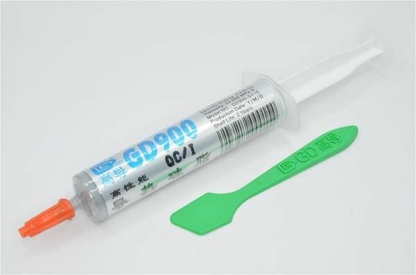 Conductivity Electronics GD900-BA15 Термопаста: силиконовая; теплопроводность: 4,8 Вт/м К; удельная плотность: 2,3; рабочая температура: от -50 до +20