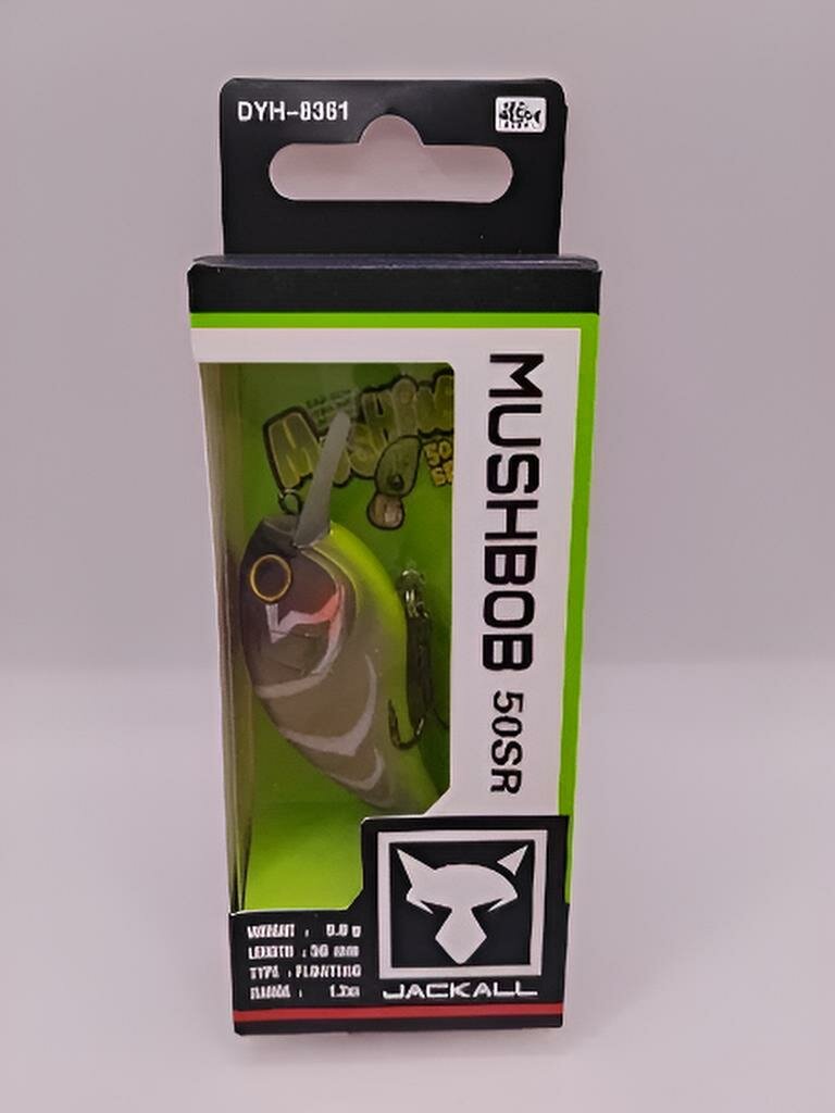 Воблер крэнк Jackall MushBob 50SR: плавающий крэнк для ловли хищника, 50мм, 9г