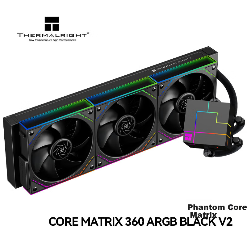 Thermalright CORE MATRIX 360 ARGB BLACK V2 Все-в-одном водяном охлаждении для процессора Цвет：Черный V2
