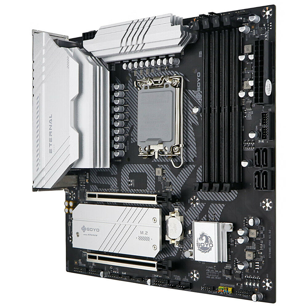 SOYO B760M D5 WiFi6 Материнская плата DDR5 поддержка процессоров Intel 12-14 поколения LGA1700 Модель：B760M D5 WIFI