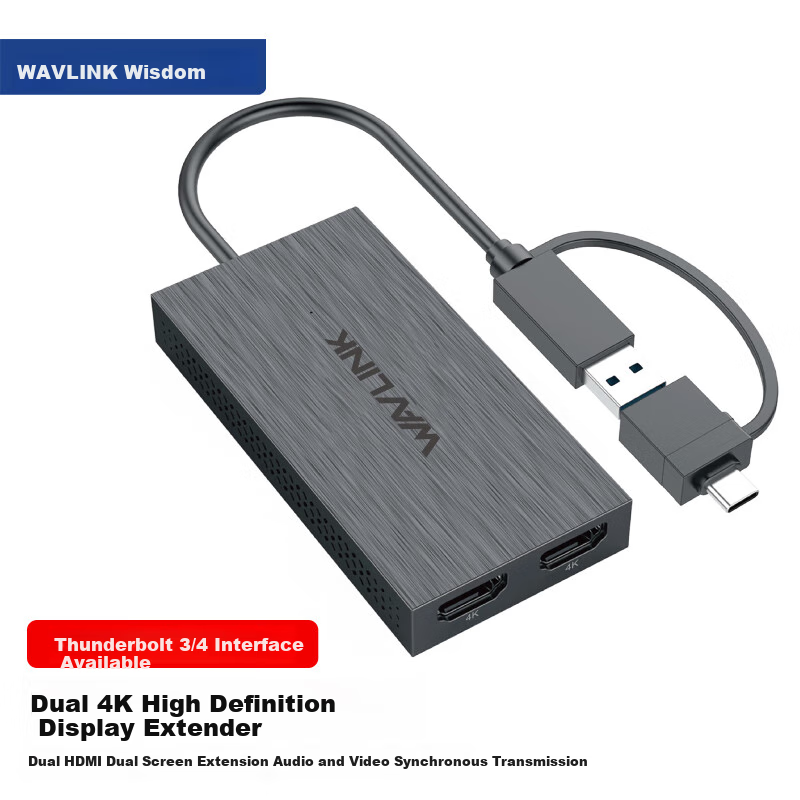 Wavlink UG6902H USB3.0 в двойной HDMI конвертер 4K двойной экран расширитель для телевизора проектора ноутбука офисного