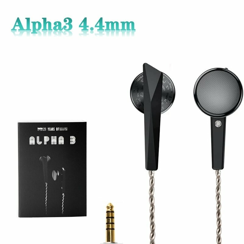 Dunu ALPHA3 4.4 Широкоголовые наушники hifi цельнометаллическая лихорадка 4.4 сбалансированных серебряных нитей