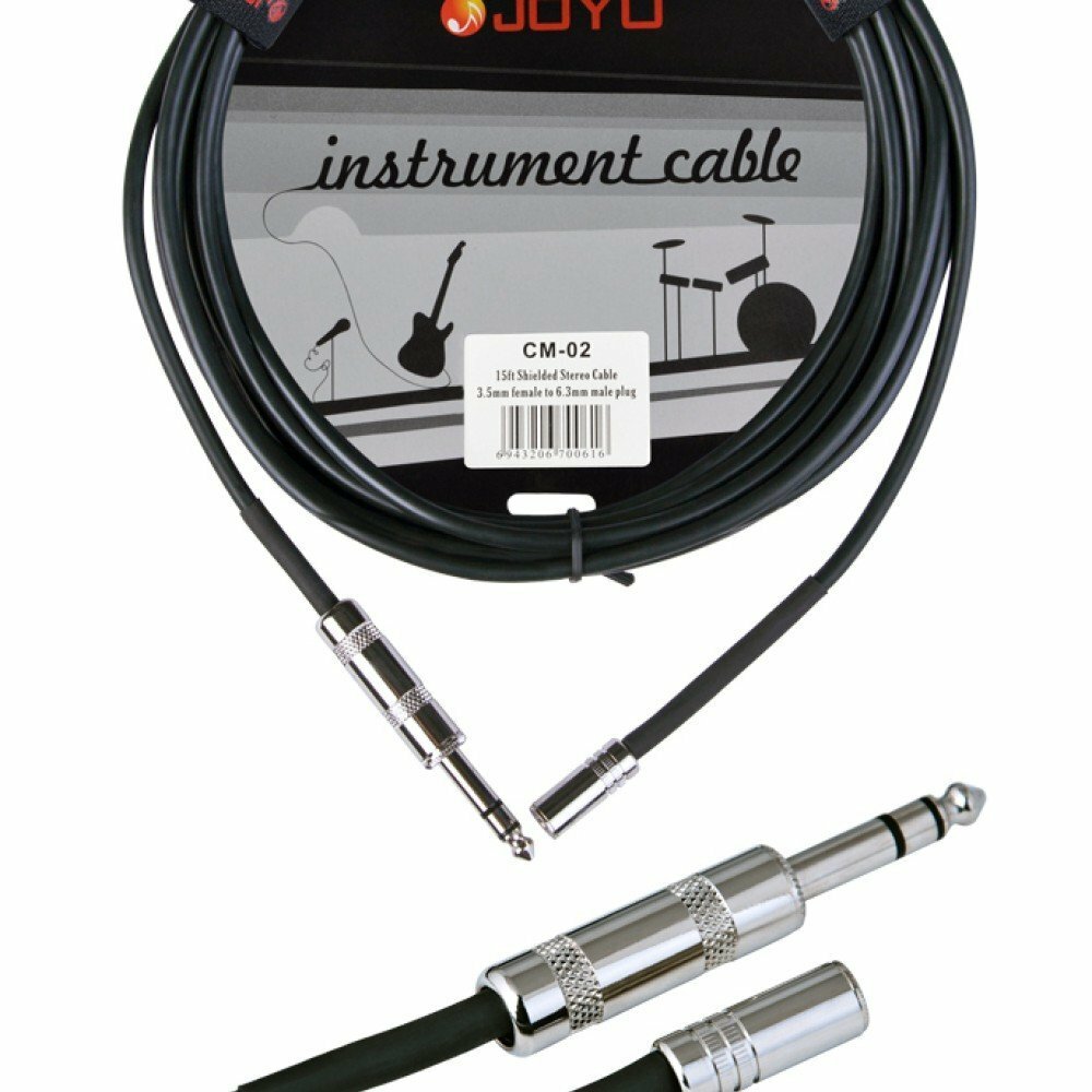CM-02 Кабель соединительный, 3.5f-6.3мм, 4.5м, Joyo