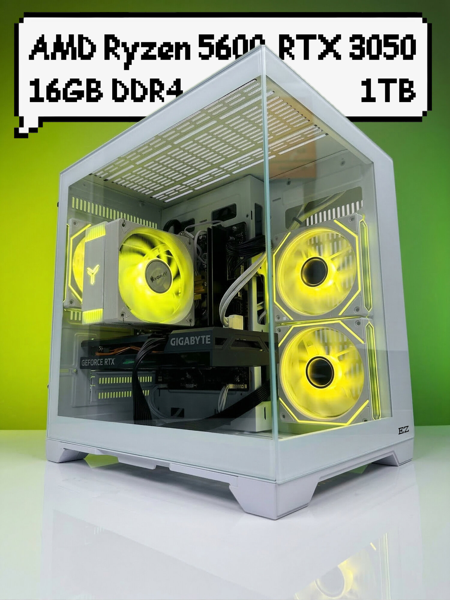 Игровой ПК EZPC RTX 3050 | Ryzen 5 5600 | 16GB DDR4 | 1TB SSD | Win 10 Pro
