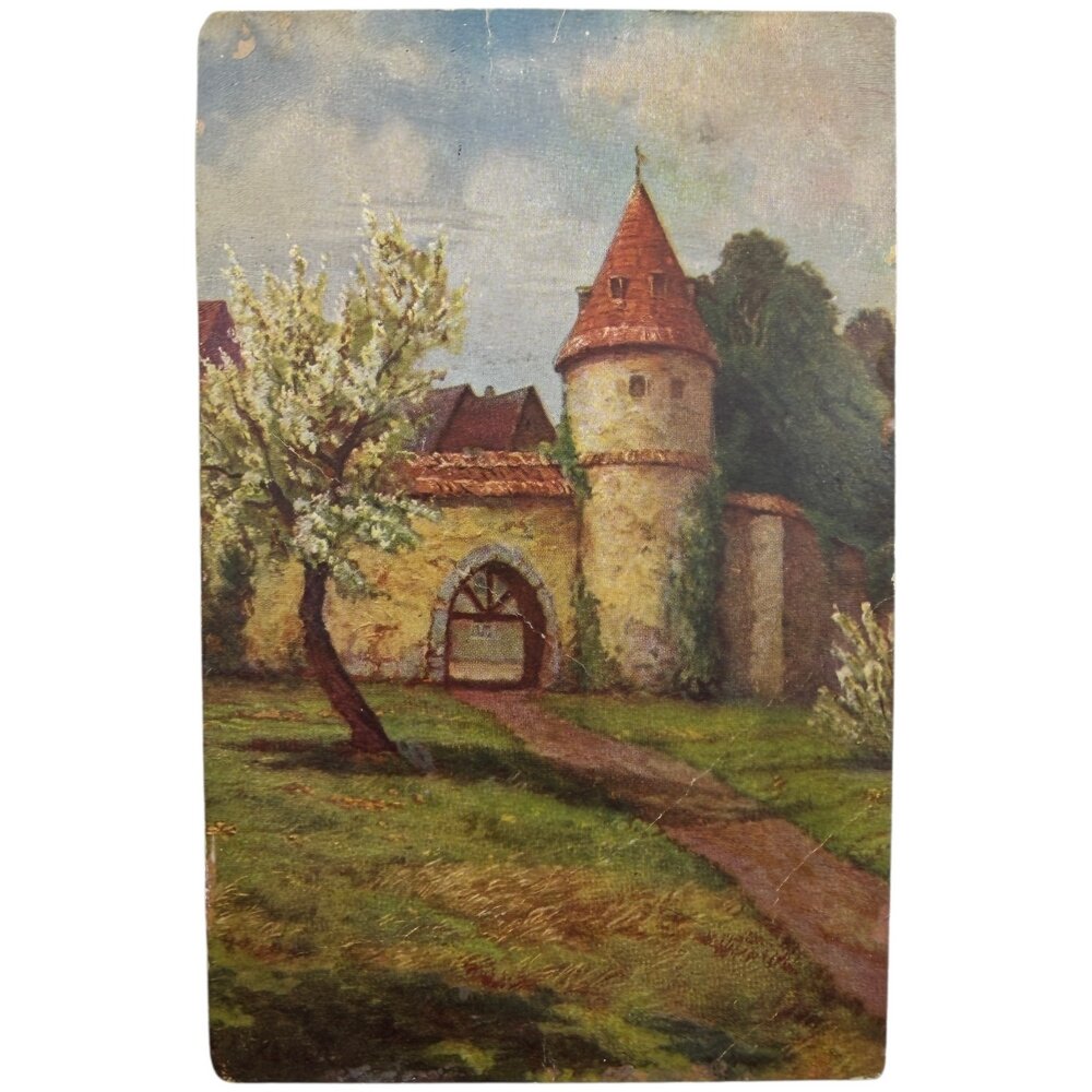 Почтовая открытка "У старых крепостных ворот" 1900-1917 гг. Германская Империя