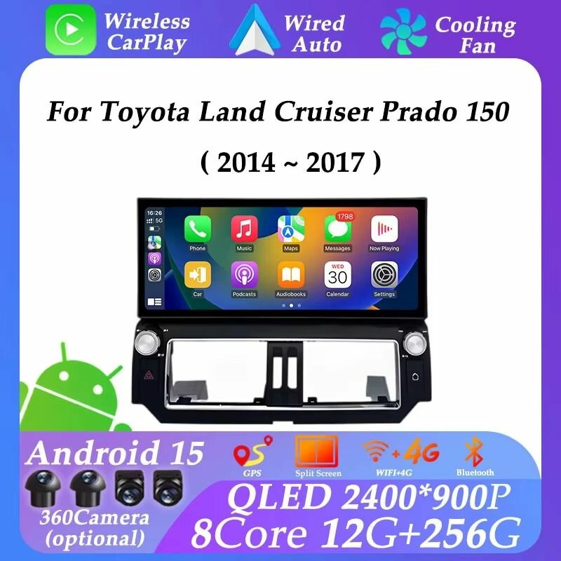 Speed SDavi Для Toyota Land Cruiser LC150 2014-2017 8+128GB 12.3_ Дюймов Экран Carplay Huawei Hicar