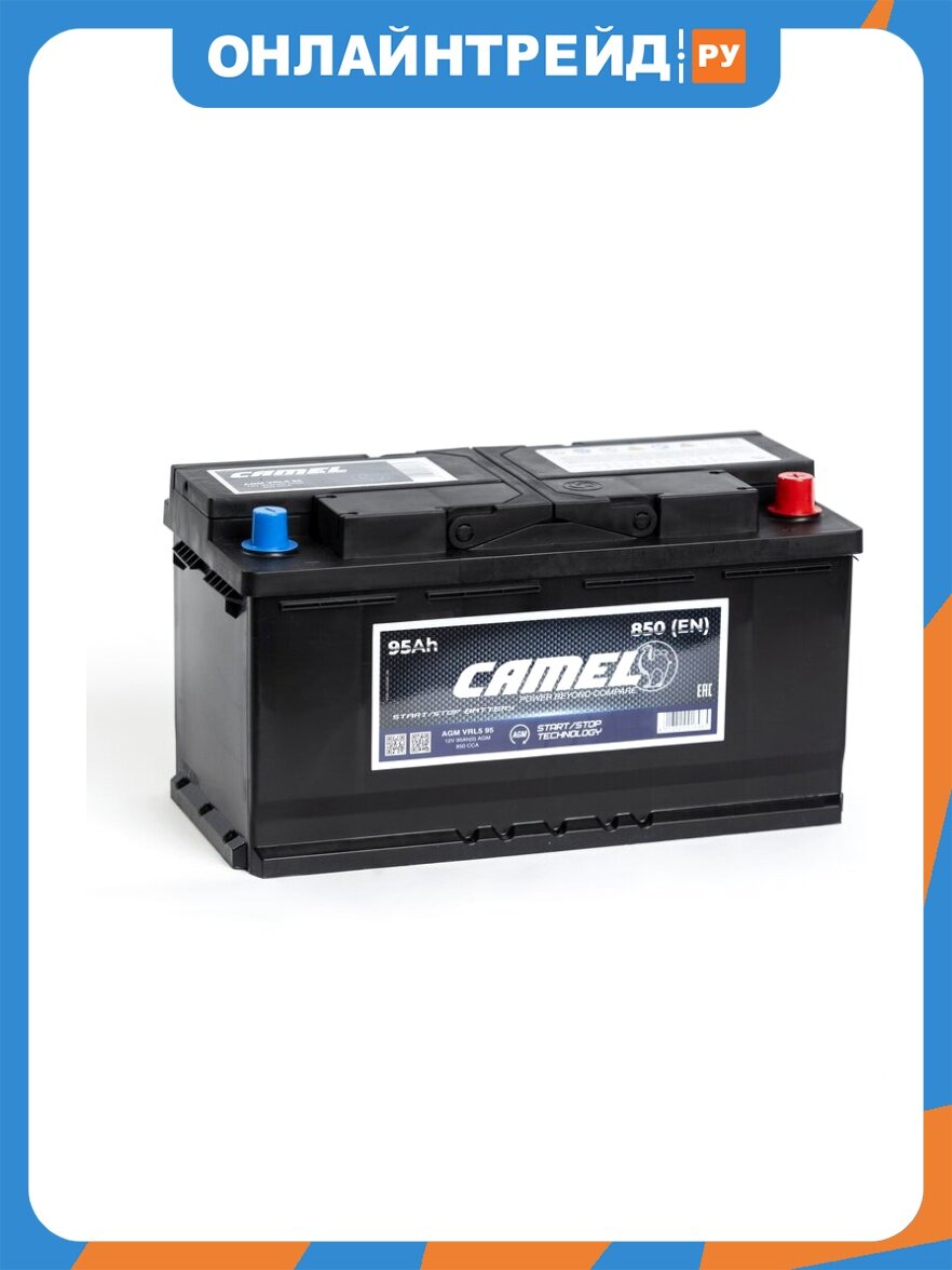 Аккумулятор Camel AGM, 353x175x190 , обратная полярность, 95 Ач, 6СТ95(0) L5 AGM VRL5 95