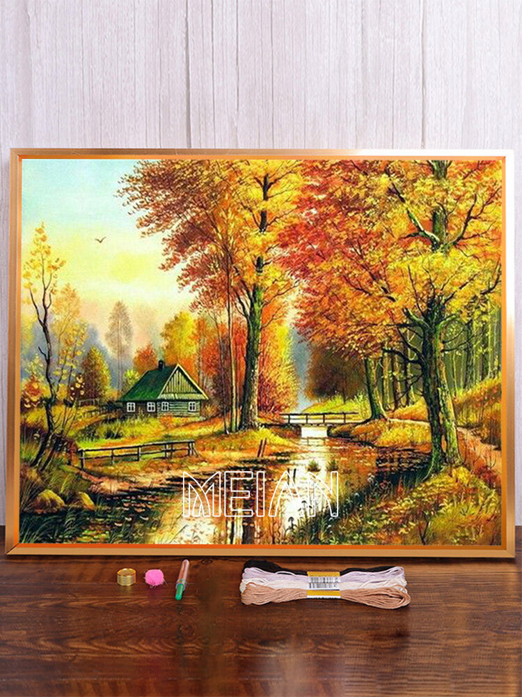 MEIAN Набор для вышивания,30x40CM,11CT,40 цветов