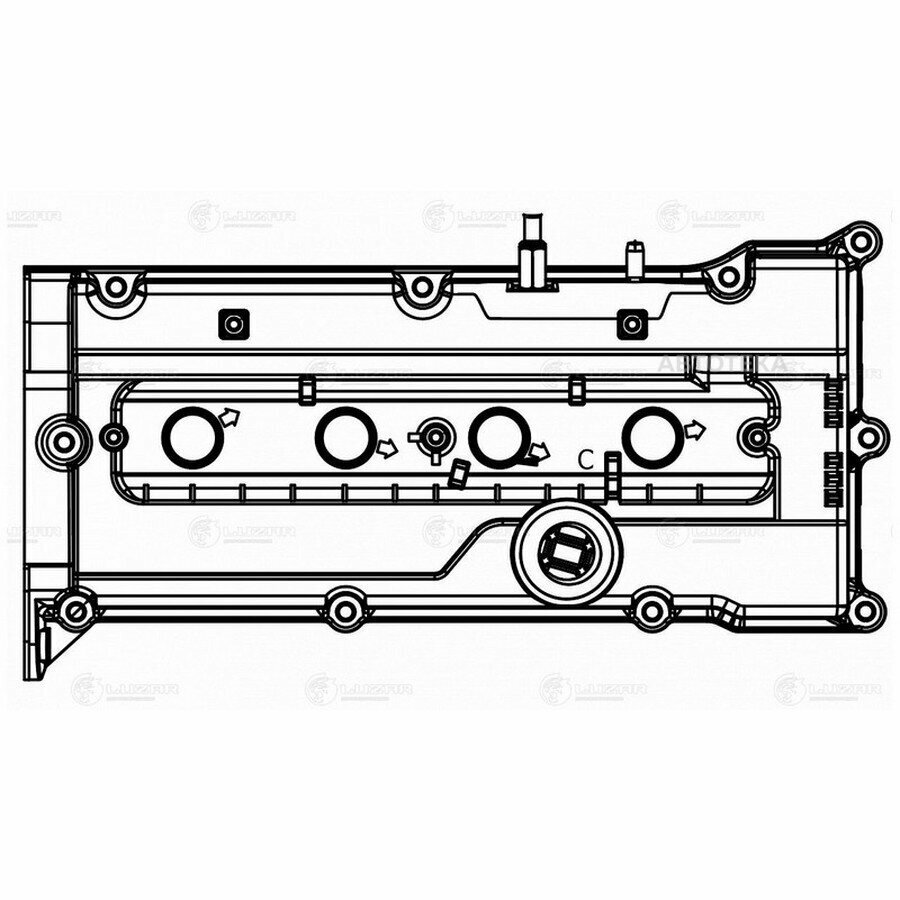 Крышка клапанная HYUNDAI ACCENT (99-)/ELANTRA (00-) 1.5I/1.6I (DOHC) (с прокл.) LUZAR LVPC0816
