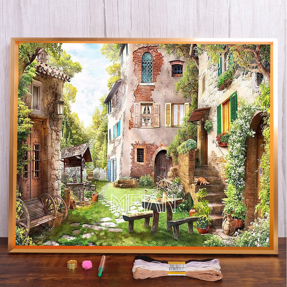 MEIAN Набор для вышивания,30x40CM,11CT,40 цветов