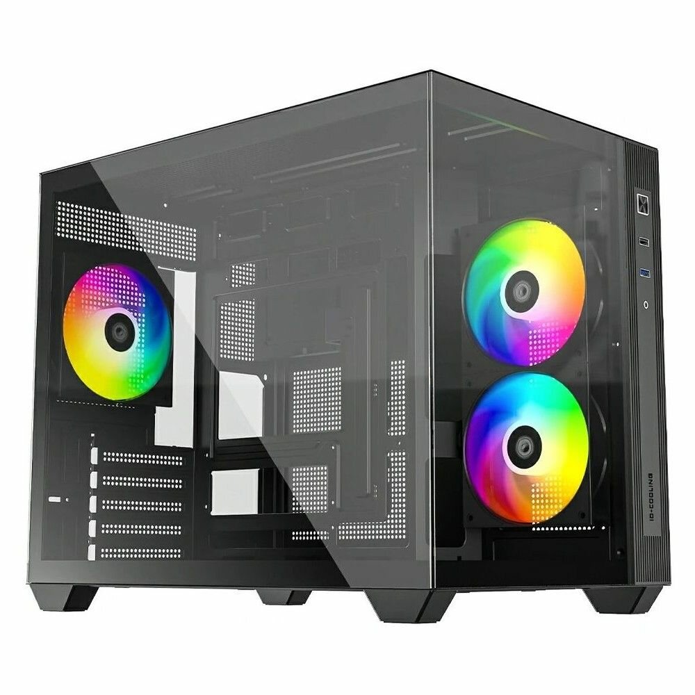 Корпус для ПК ID-Cooling VIEW 500 ARGB Black, Mini Tower, Micro-ATX, Черный (VIEW 500 ARGB)