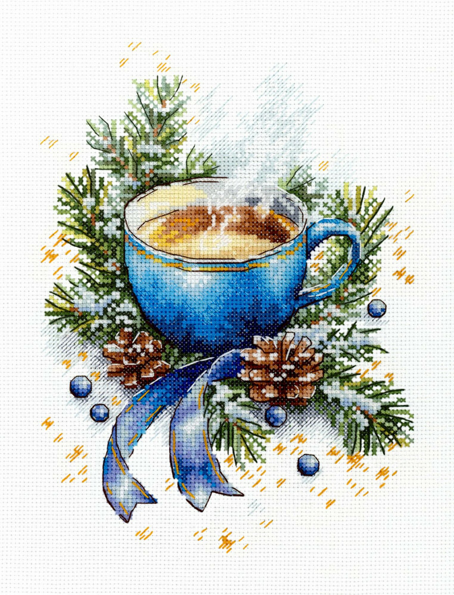 Вышивка Согревающий чай 20x14 см.