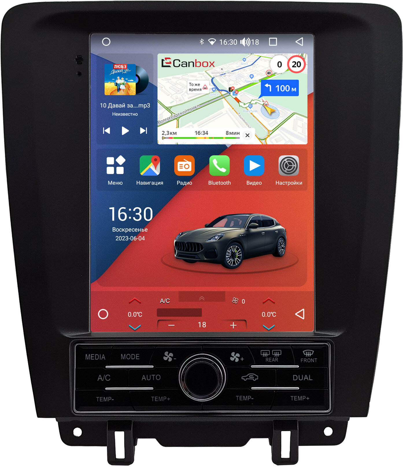 Штатная магнитола Ford Mustang 5 2009-2014 Canbox PRO-Line (Tesla) 9.7" 6/128 7882-1312-308 Android 13 (4G-SIM, DSP, QLed)