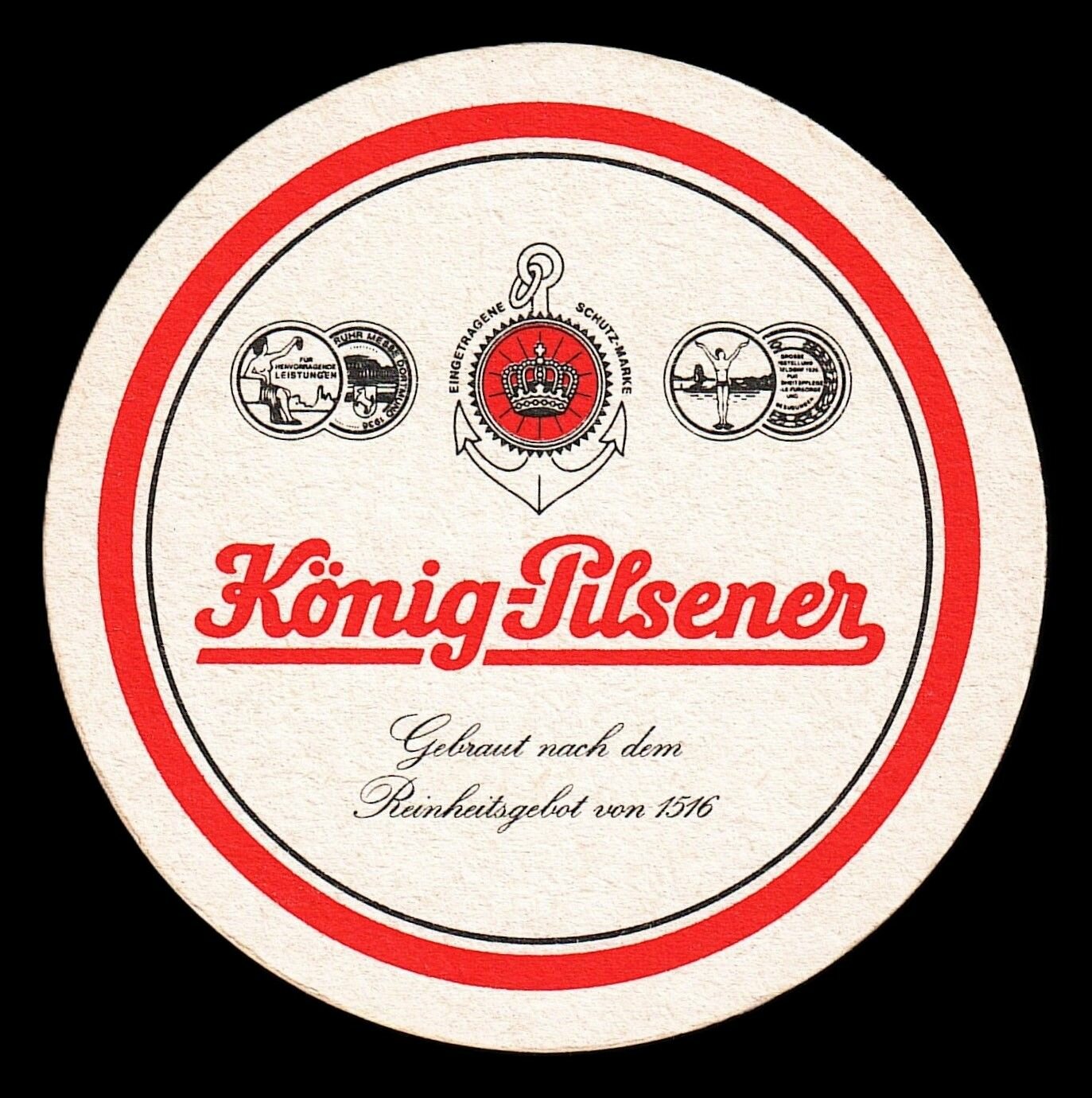 Бирдекель (костер) Германия Konig-Pilsener Herzog Wilhelm IV (подставка под пивной бокал)