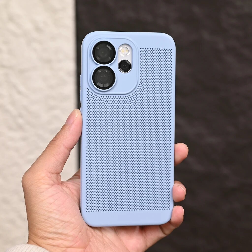 Чехол для OPPO Reno15 Pro Max со встроенной защитной Оппо Рено15 Про Макс, Голубой, Sierra Blue