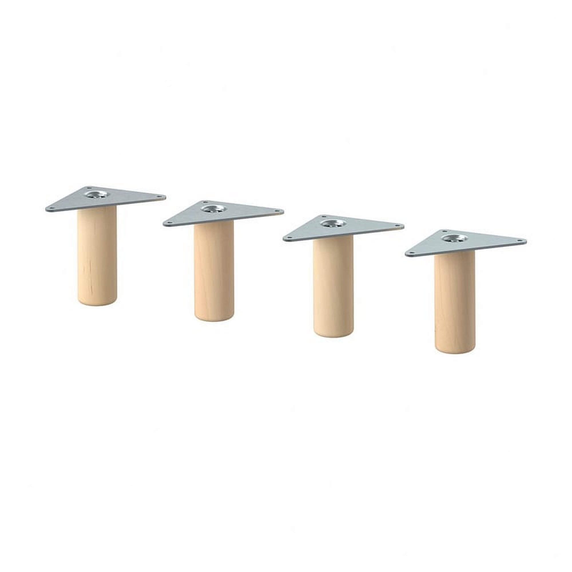 Ножки для мебели IKEA "EKET", дерево, регулируемые, светло-коричневые, 10см