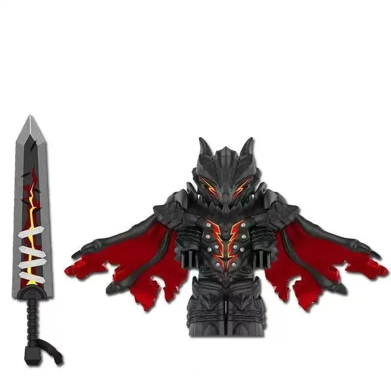 Набор минифигурки Гатс Берсерк / Guts Berserker Skeleton Knight конструкторами (4.5см, пакет)