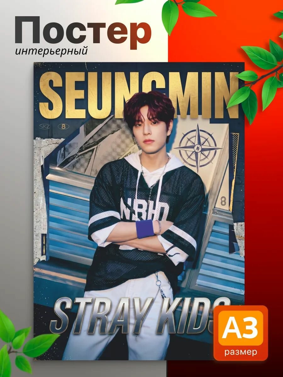 Постеры на стену интерьерные Сынмин Seungmin Stray kids кпоп