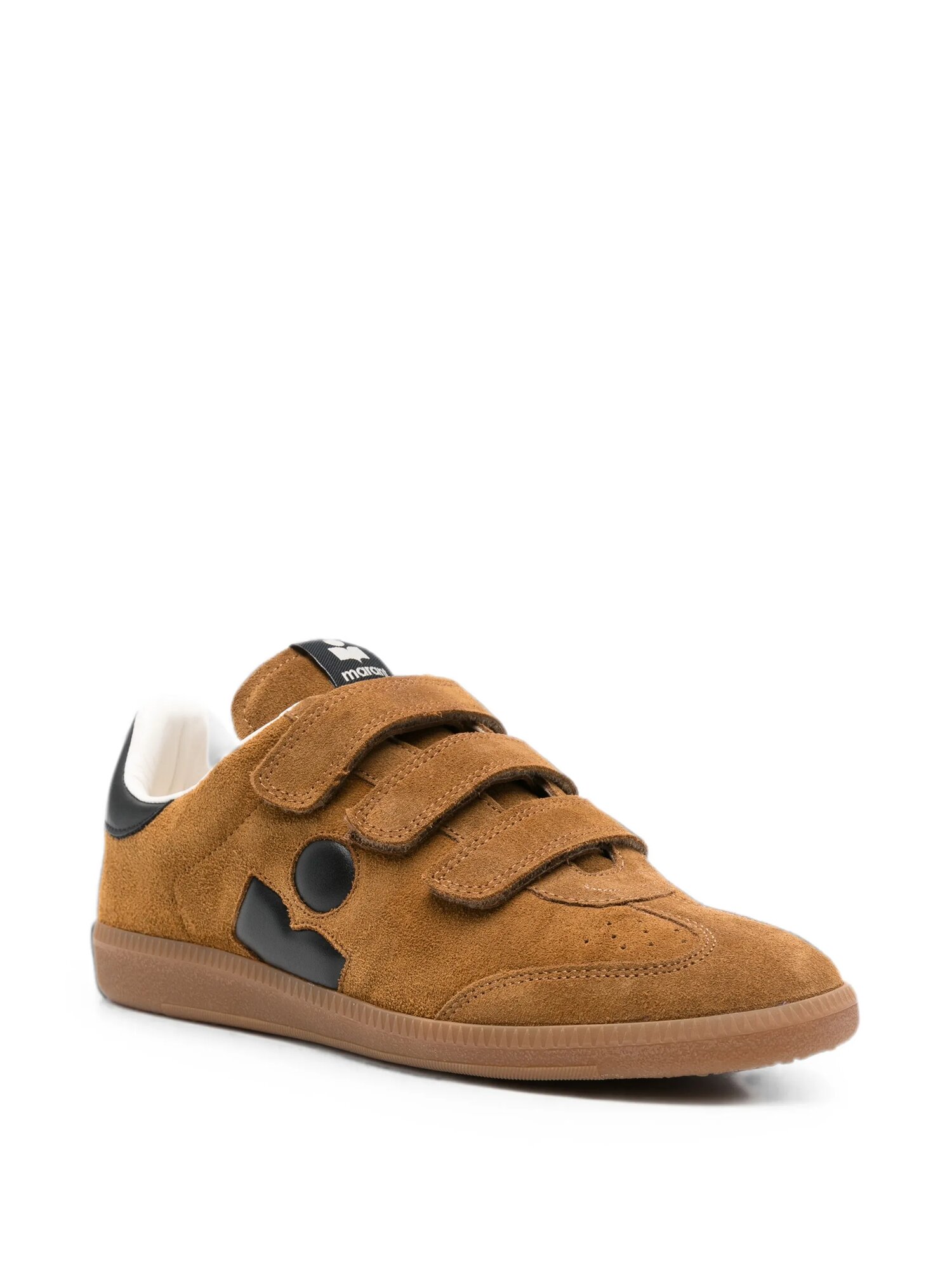 Кроссовки Isabel Marant Touch-strap sneakers, размер 35, коричневый/серый/оранжевый — фото 1
