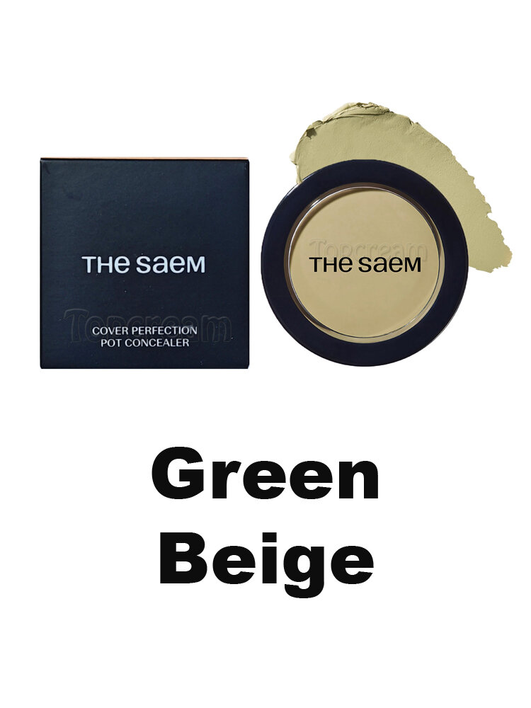 The Saem Консилер-корректор цветной Cover Perfection Pot Concealer, оттенок Green Beige