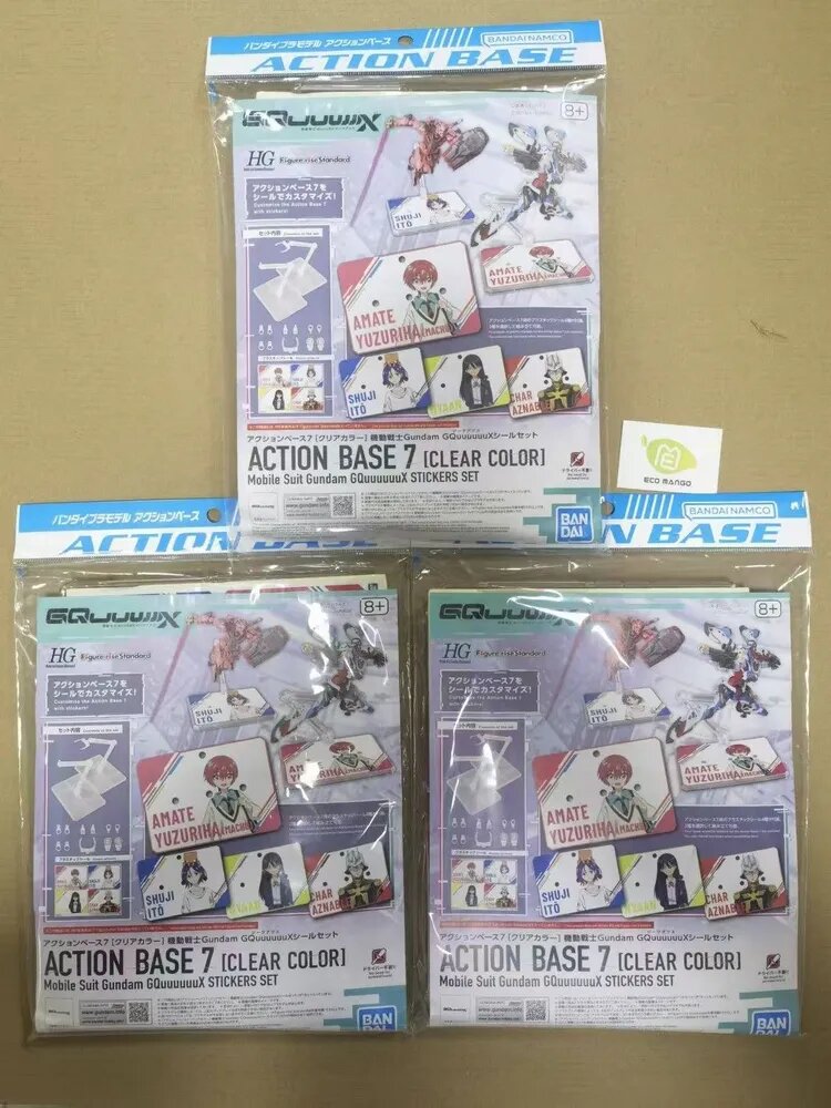 Action Base 7 (прозрачный цвет) Набор наклеек Mobile Suit Gundam GQuuuuuuX, 3 набора