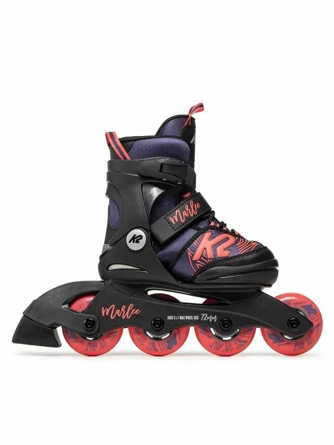 DECATHLON ролики K2 Marlee, черный/красный, размер 29-34