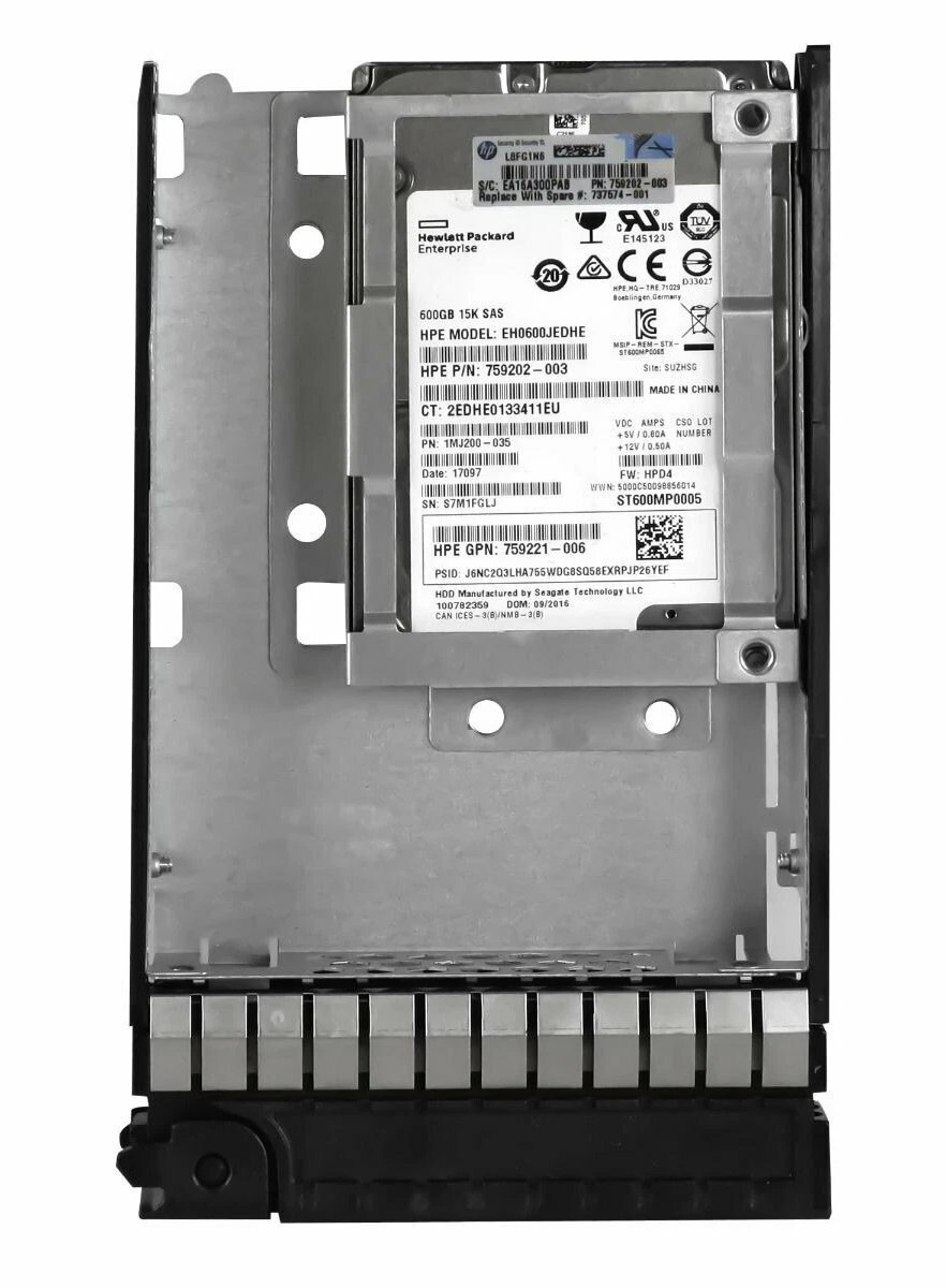 Жесткий диск HP 600Gb 15000 SAS 3.5" HDD EH0600JEDHE
