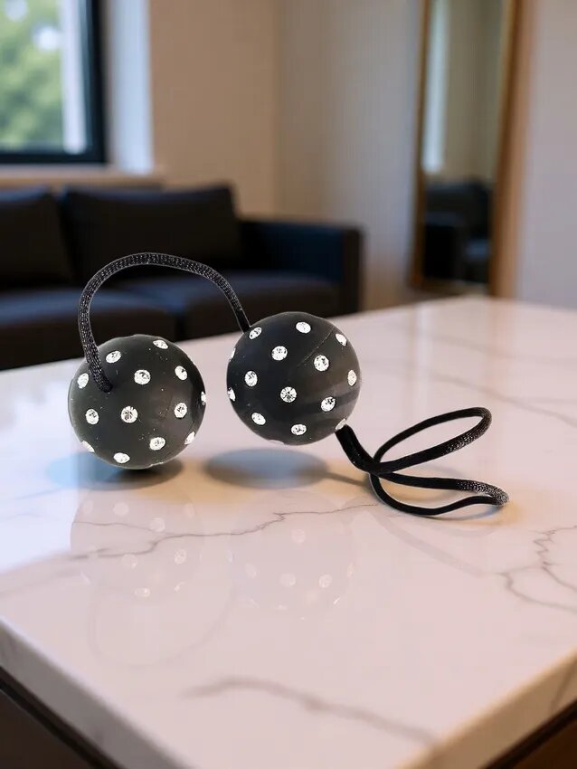 Вагинальные шарики Orion Glamorous Loveballs, с кристаллами, диаметр 3,5 см, 1 шт