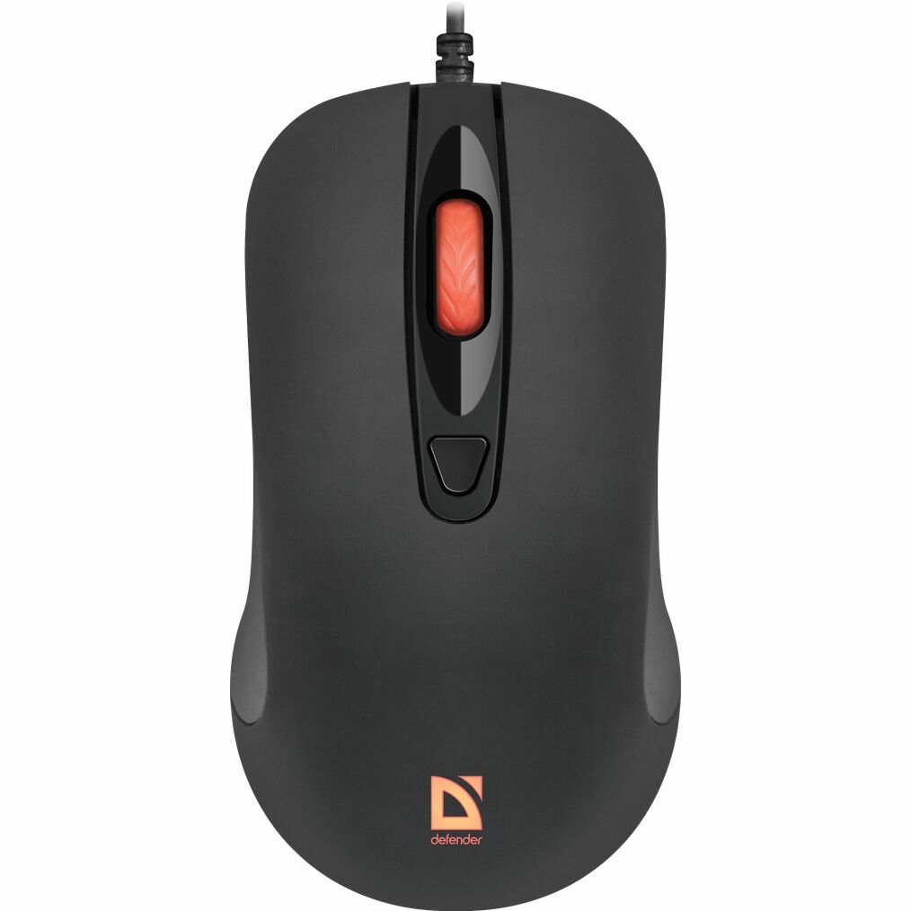 Мышь проводная Defender 52281 чёрный 1200 DPI