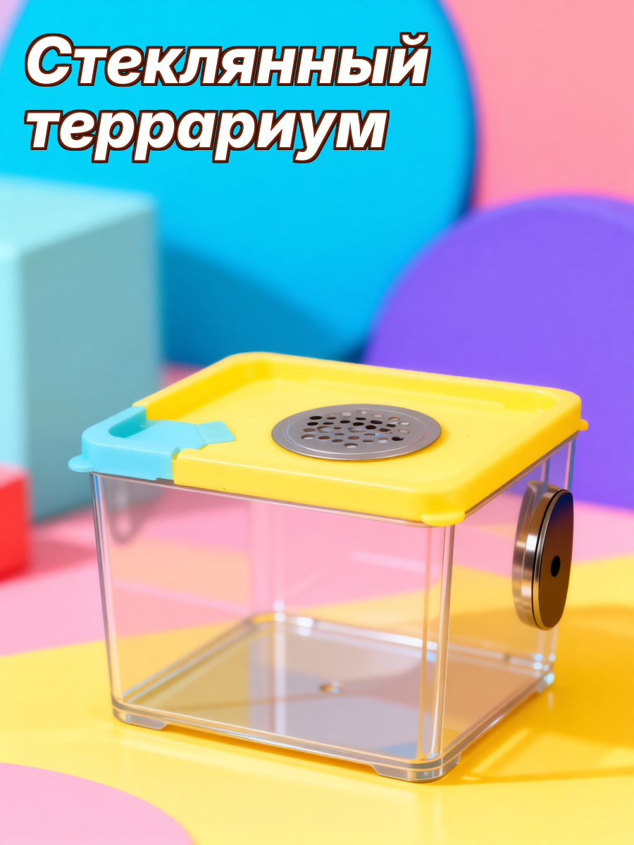 Прозрачный Ящик Для Кормления Рептилий И Насекомых 10.5X9X8Cm
