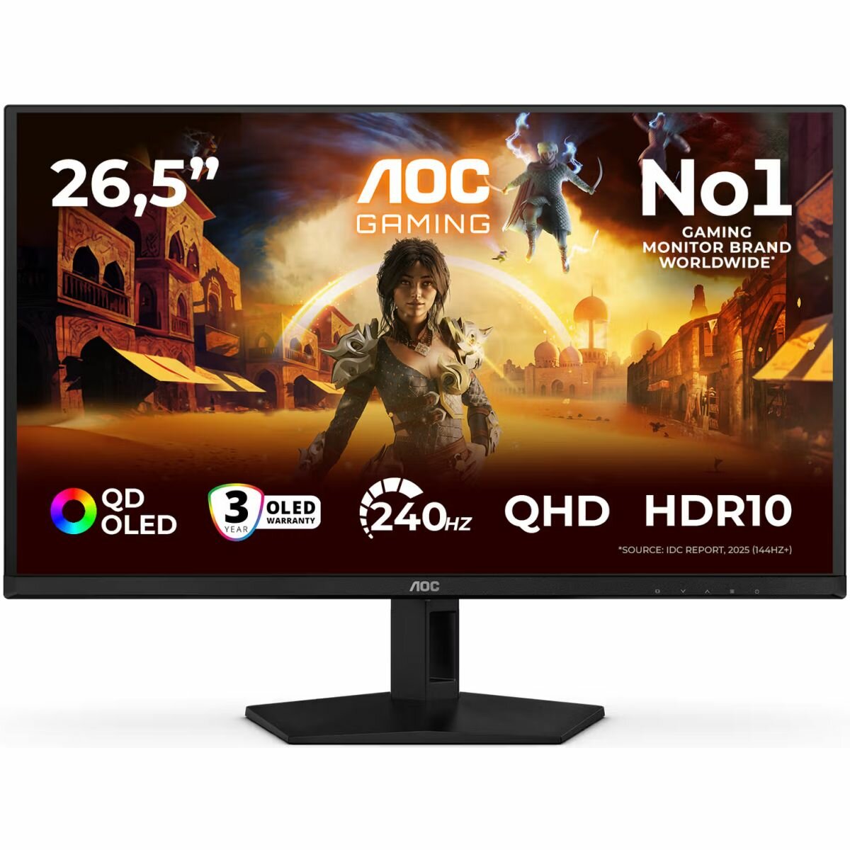 Монитор AOC 26,5" Q27G41ZDF, 16:9, QD-OLED, QHD, 0,03ms, 200cd, 240Hz, HDMI, DP