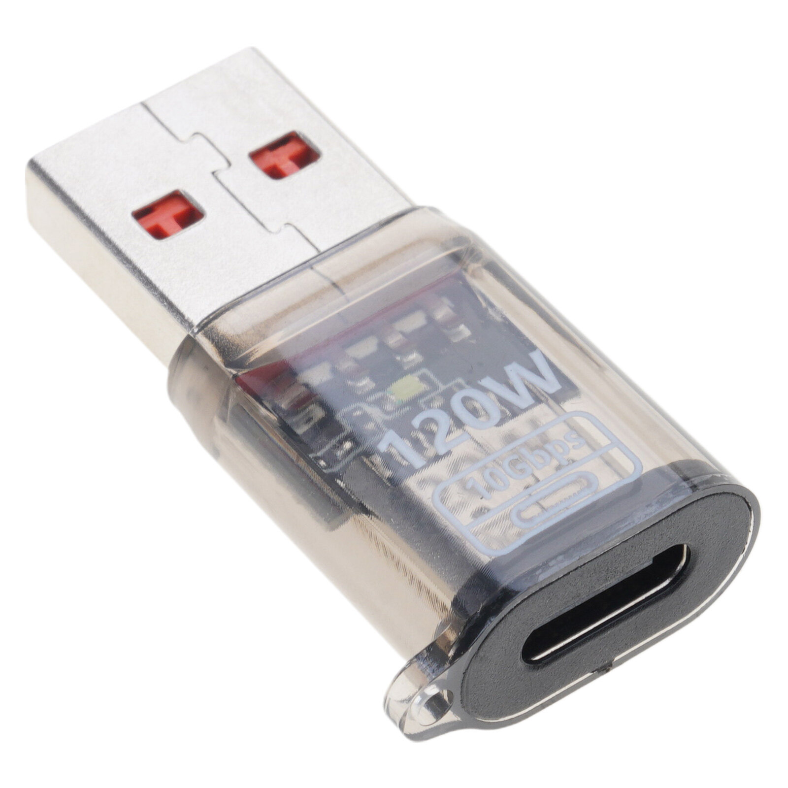Адаптер Type-C на USB A с подсветкой, поддержка зарядки