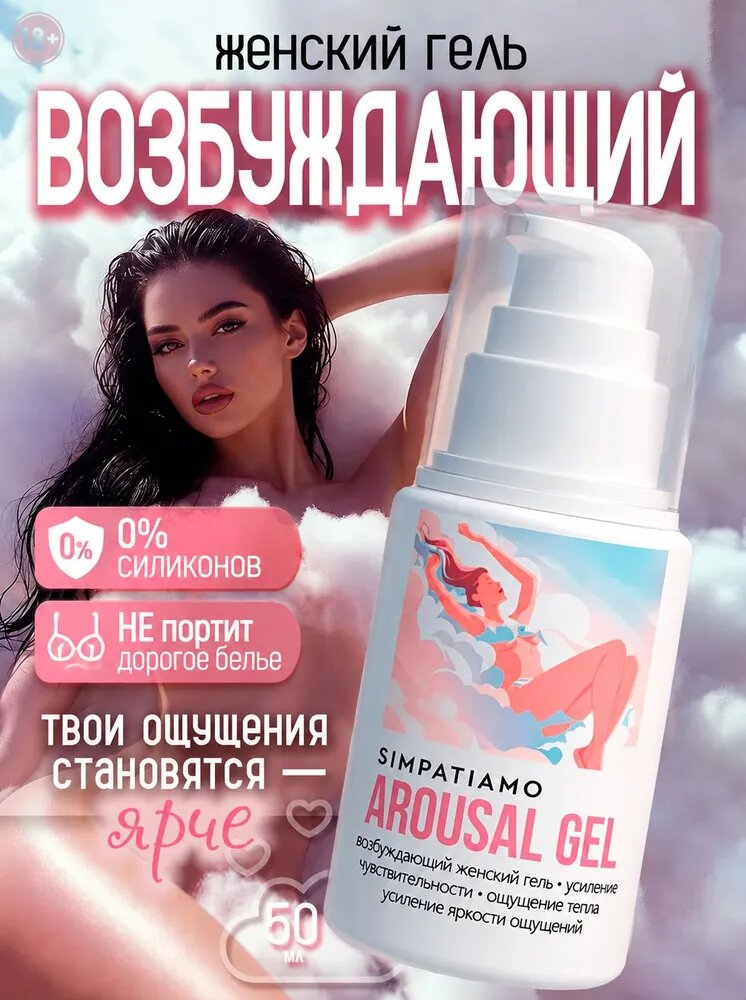 Возбудитель для женщин, жидкий вибратор, возбуждающая смазка с эффектом сужения влагалища. Средство косметическое: Гель увлажняющий интимный, торговых марок "SimpaTi'amo".