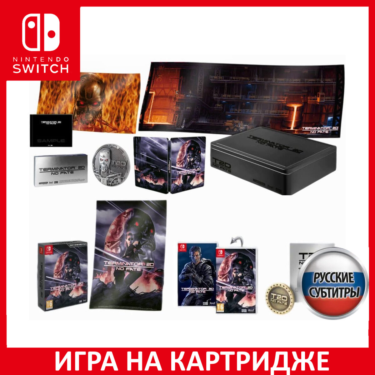 Игра Terminator 2D No Fate Online Exclusive Edition Switch Русская Версия Картридж на Nintendo Switch