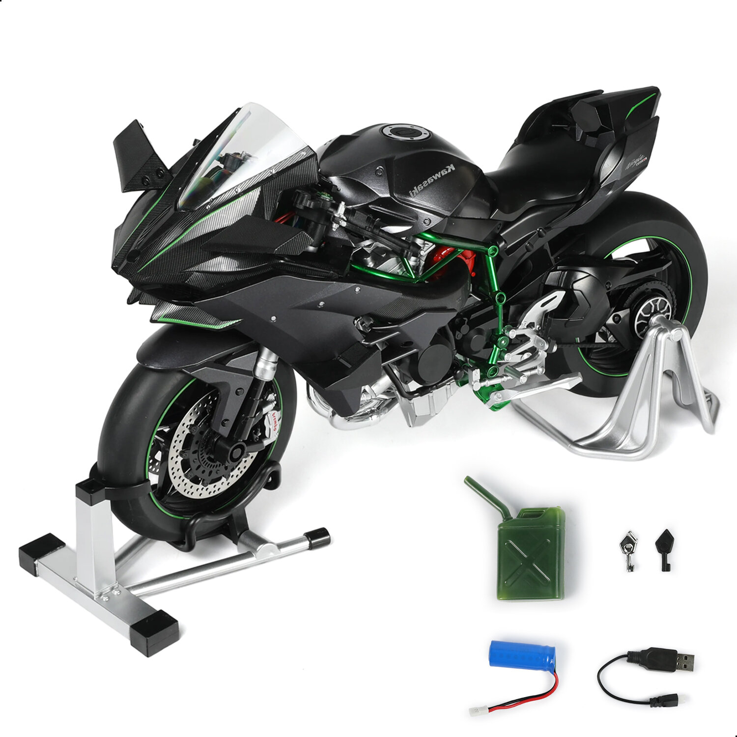 Коллекционная модель Kawasaki Ninja H2R 1:9 die-cast, черный цвет, мотоцикл с имитацией ключа, звуковыми и световыми эффектами, подарок для взрослых коллекционеров с имитацией ключа звук и свет подарок коллекционеру