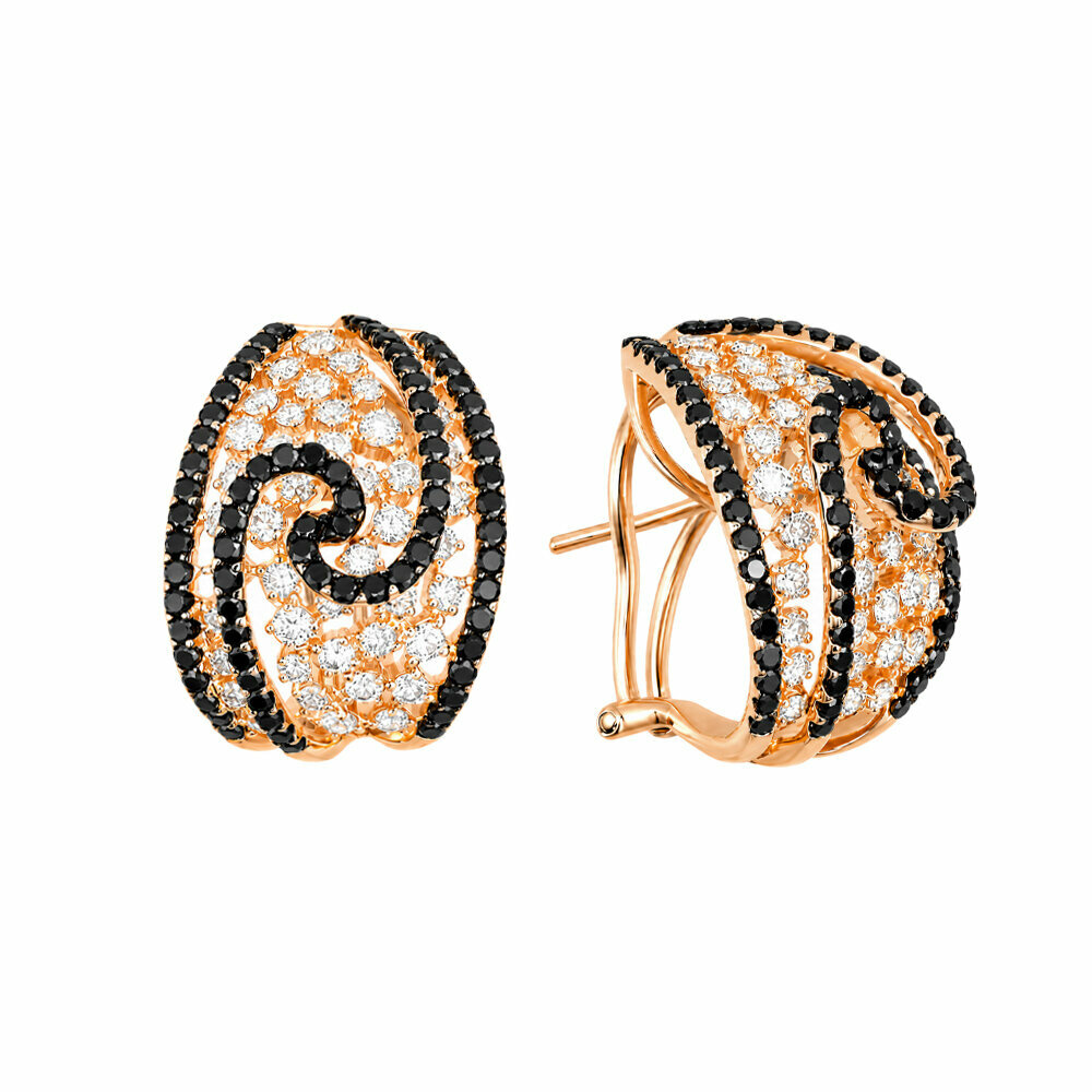 серьги из золота, с бриллиантами