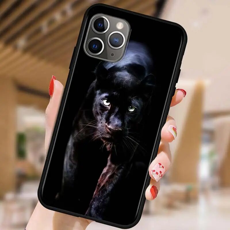 Cheetah Leopard Jaguar Fashion для Apple iPhone 15 14 13 12 11 Pro Черный, A05Hblk06, iPhone 15 Pro