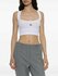 Топ Vivienne Westwood Orb-embroidered ribbed crop top, размер 40, бежевый/белый
