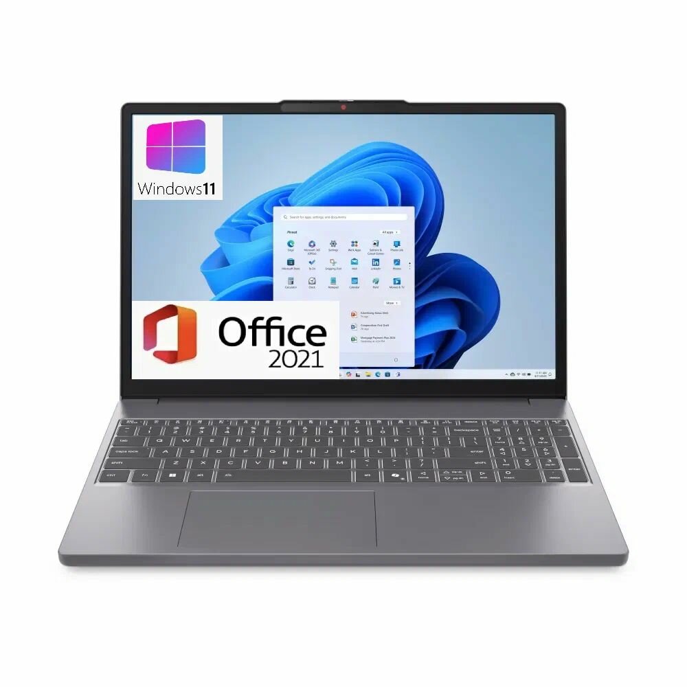 Lenovo 16" Ноутбук Lenovo 3 Gen 10, Core i5-13420H (4.6 ГГц), RAM 16 ГБ LPDDR5, SSD 512GB, Windows 11 Pro+Office, Рус. клав. Ноутбук 16", Intel Core i5-13420H, RAM 16 ГБ, SSD 512 ГБ, Intel HD Graphics, Windows Pro, серый, Русская раскладка