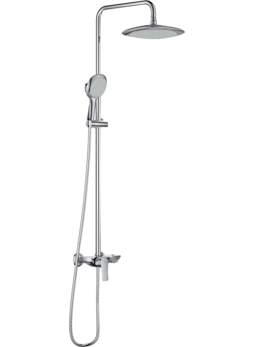 Душевая стойка D&K Rhein Reisling DA1273701B03, Латунь, глянцевая, хром, рычажное, 150×40×30 см