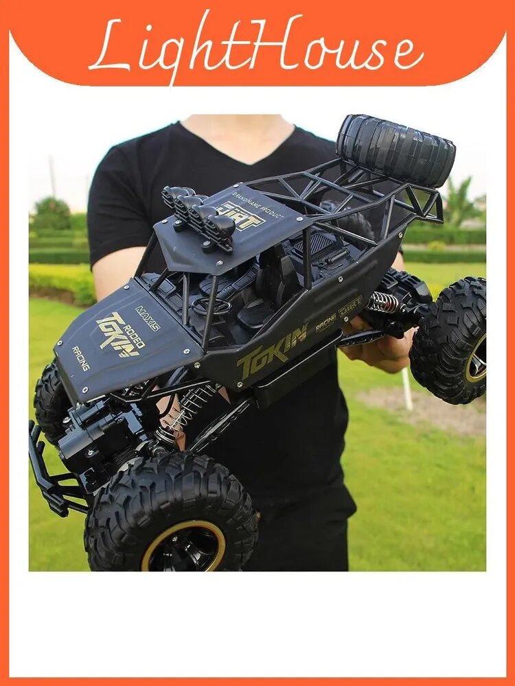 Радиоуправляемая машина Rc 1/12 4WD, высокоскоростное внедорожное транспортное средство, черное, 36 см, с длинным