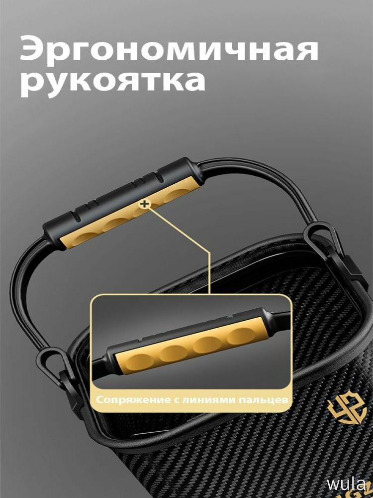 Складное рыболовное ведро YEYINGZHE 8 литров с многослойным утеплением и ручкой для рыбалки — фото 1