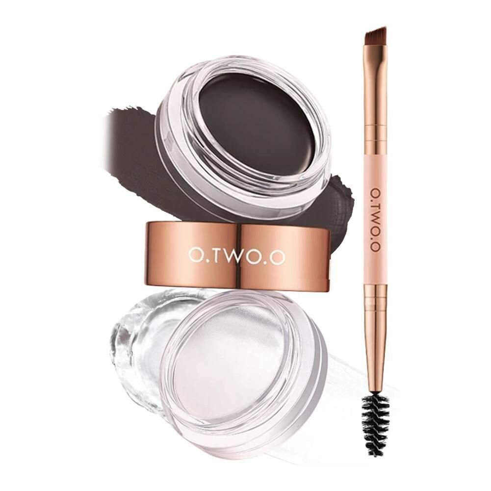 Помада для бровей O.TWO.O Eyebrow Pomade, гель-воск 2 в 1, водостойкая, стойкая кремовая текстура