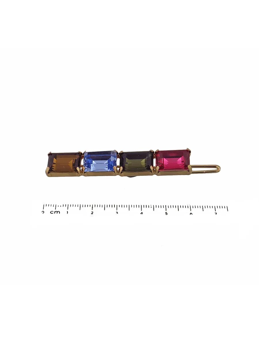 Прикорлка для волос Magie Accessoires, пластик, стразы, длина 6 см — фото 1