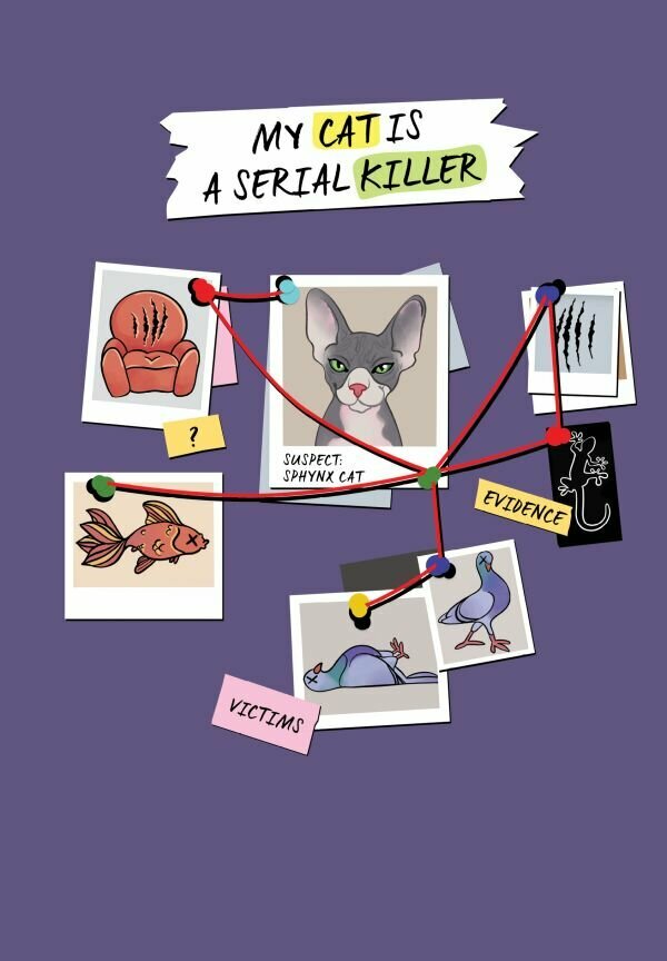 Блокнот ЭКСМО "My Cat Is a Serial Killer" сфинкс, А5, 144 страниц