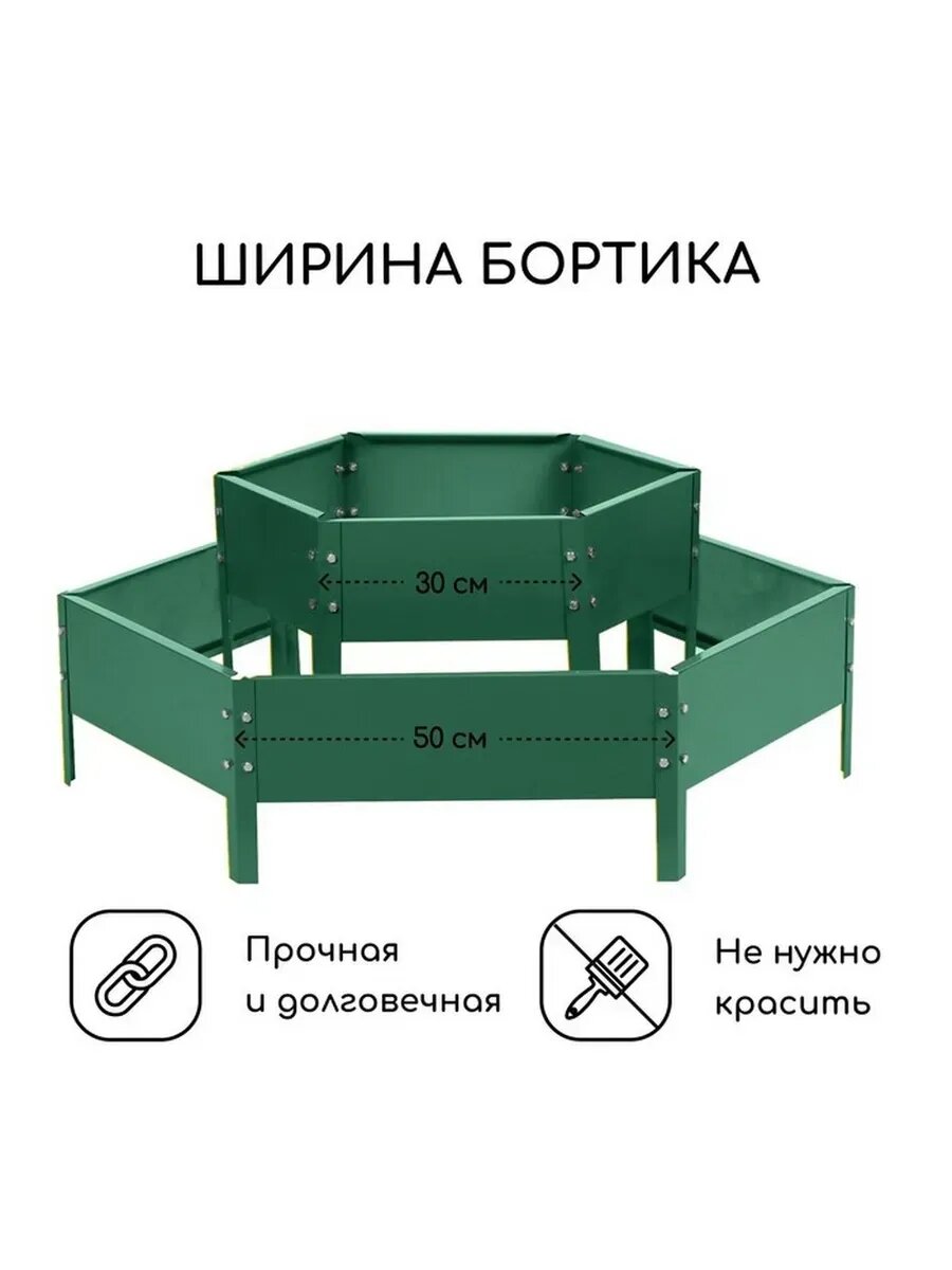 Эко-клумба двухъярусная для сада