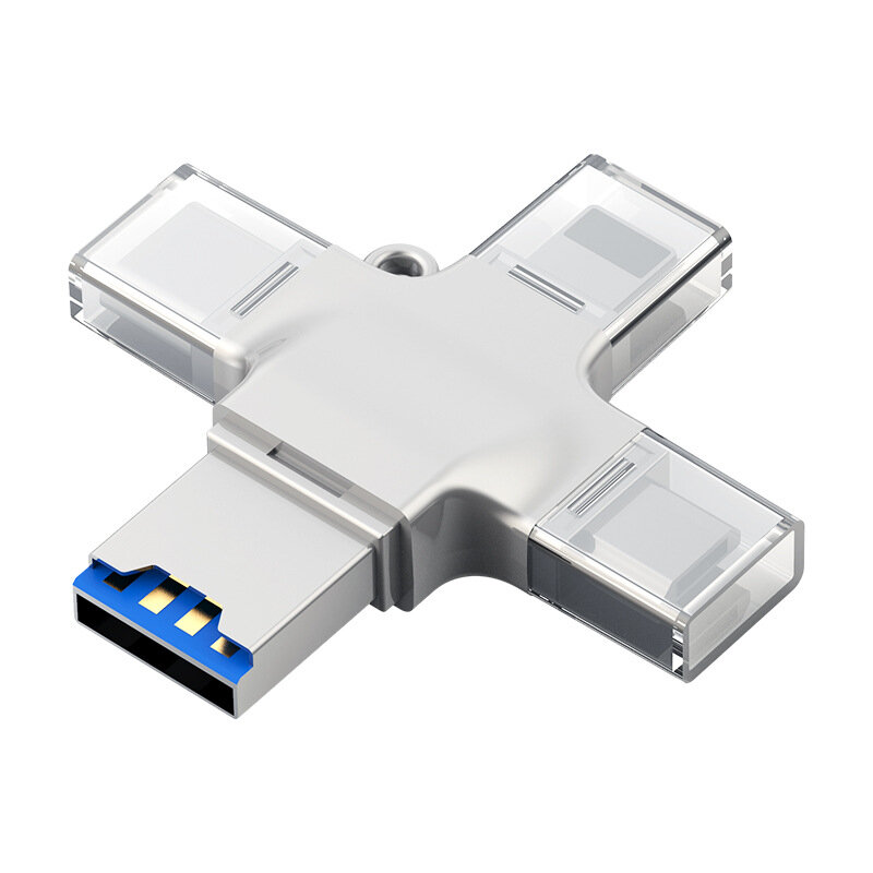 USB OTG адаптер карты для iPhone, серебристый, 64 ГБ, флеш-накопитель для мобильных устройств