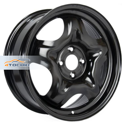 Штампованный колесный диск ТЗСК Hyundai Solaris, Kia Rio 6,5x16/4x100 ET50 D54,1 Черный